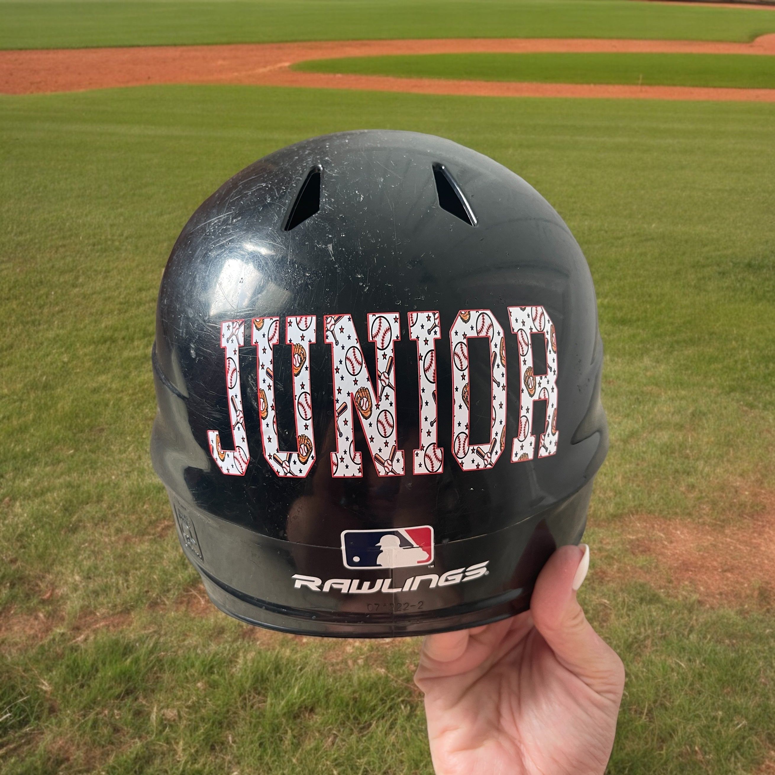 Helmet Custom Decal – Katie by the Glass
