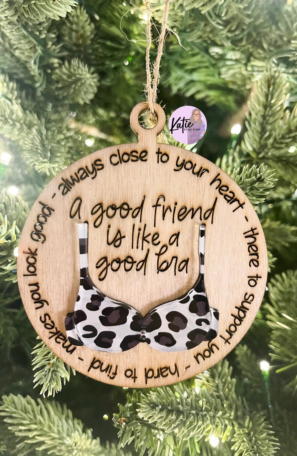 Bra Besties Ornament – Katie by the Glass