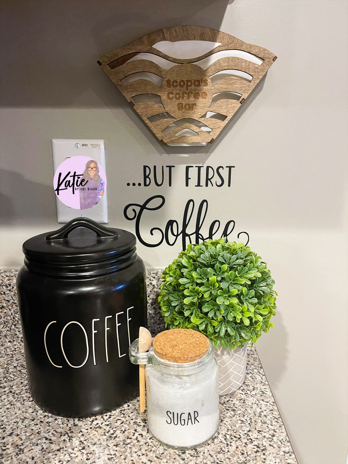 Personalized Laser Engraved Coffee Filter Holder – Katie by the Glass