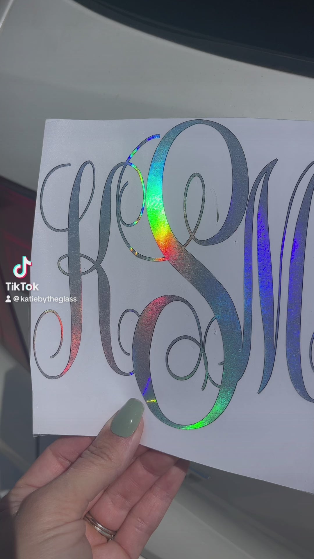 Holographic Car Decal – Katie by the Glass